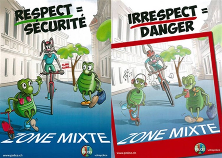 Zones mixtes, respect = sécurité campagne,prévention,routière